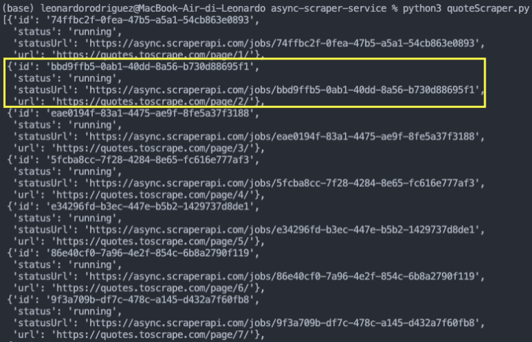 Async Scraper Service - Scraper API